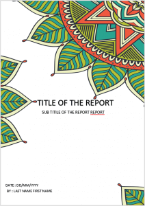 Cover Page - Download Template For MS Word - Natural green Cover