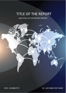 Cover Page - Download Template For MS Word - World map cover
