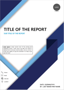 Title Page | Elegant blue strips cover page design - COVER PAGES