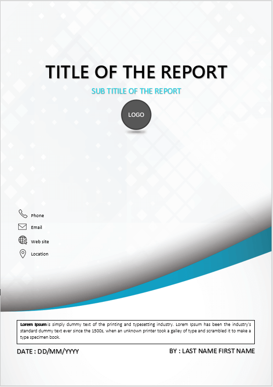  How To Make A Cover Page Design For Report And Book In Microsoft Word 
