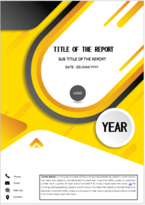 Cover Page | Energetic yellow cover - COVER PAGES