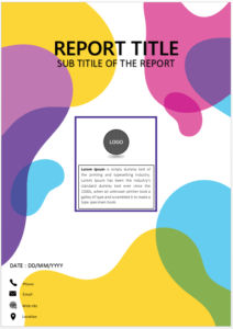 Cover Page | Colorful cover page template for office word - COVER PAGES