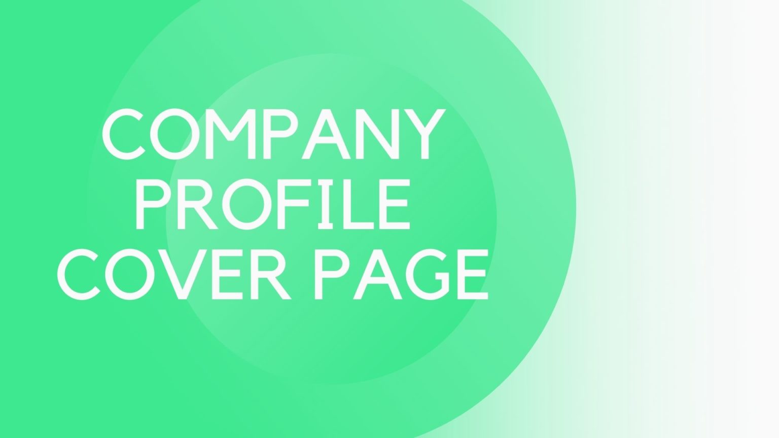 Do you know how to create a Company Profile Cover Page?